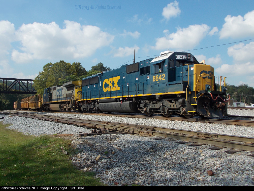 CSX 8642 and 7378